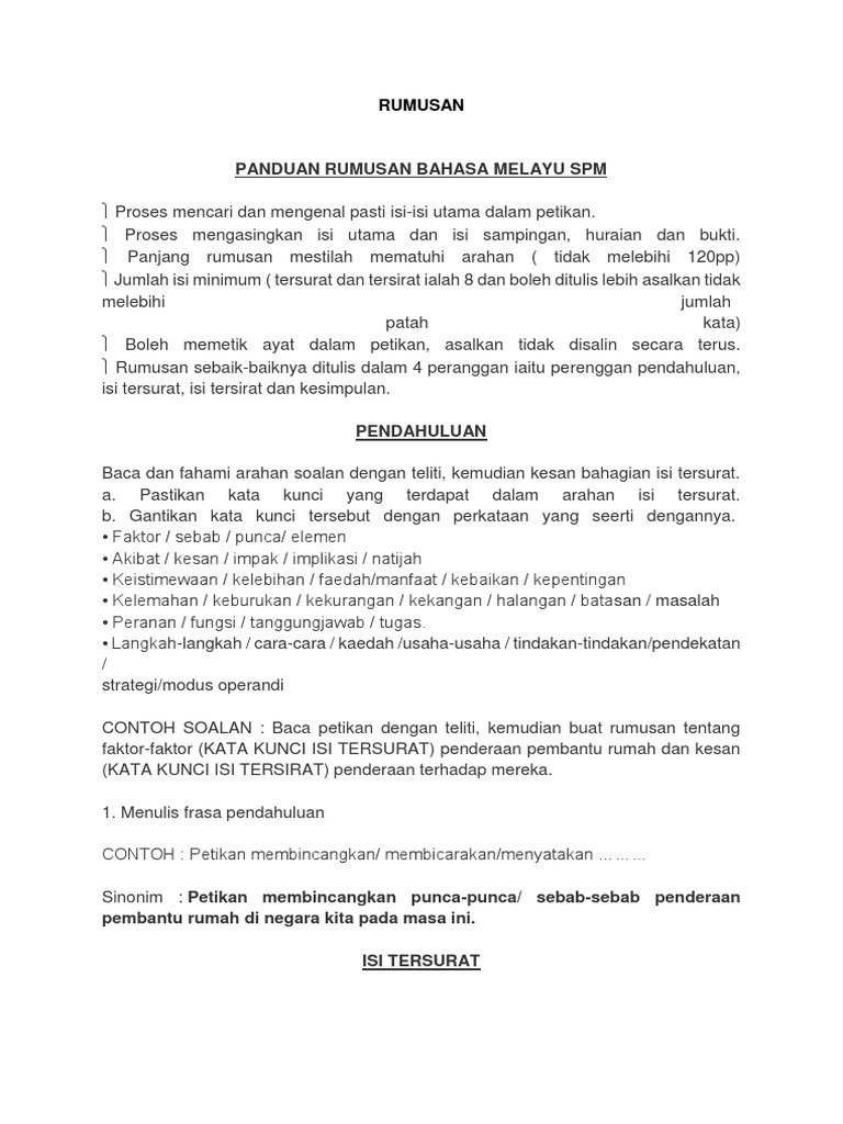 Rumusan 2018 | PDF