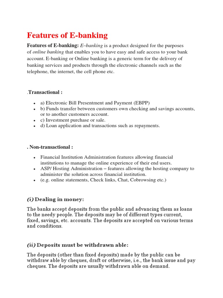 E Banking | PDF | Online Banking | Banks & Banking