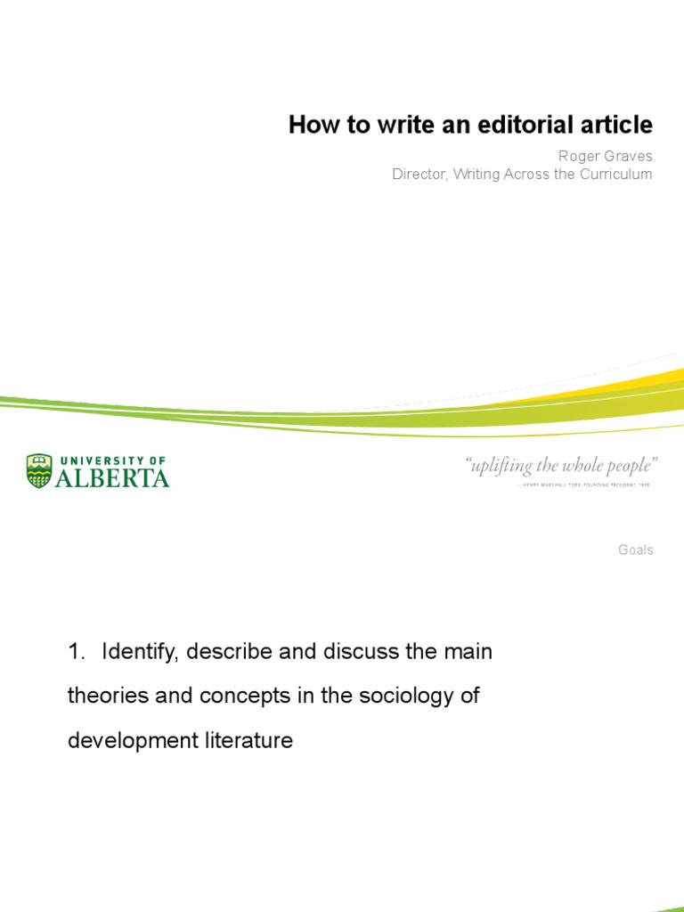 How To Write Editorial Article | PDF | Argument | Essays