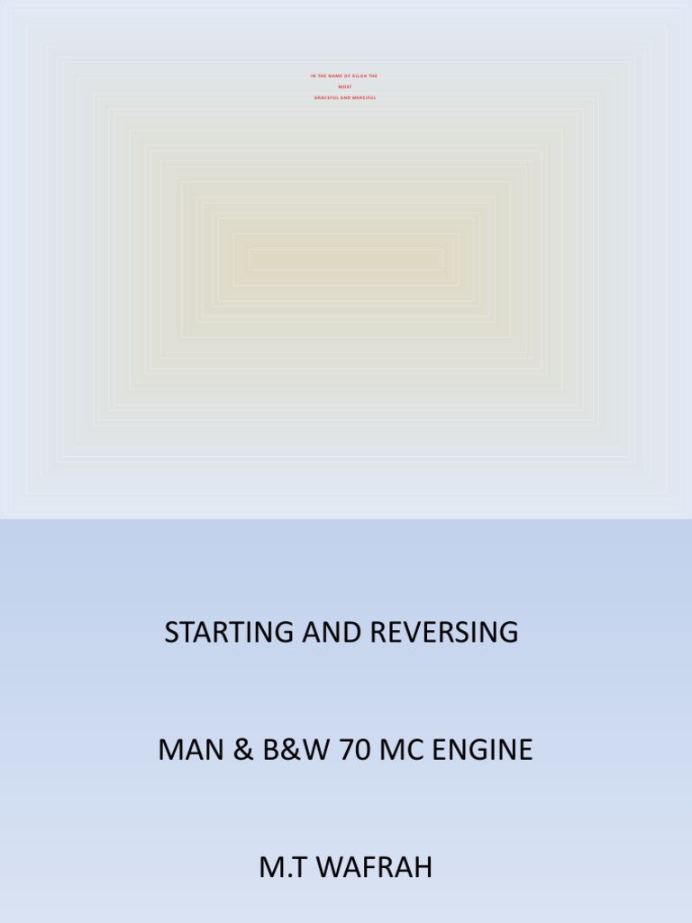 MAN B&W 70 MC Engine Reversing Mechanism | PDF | Valve | Distributor