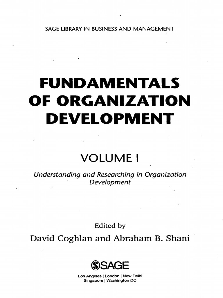 Book - Fundamentals of Organization Development - Vol-1 | PDF ...