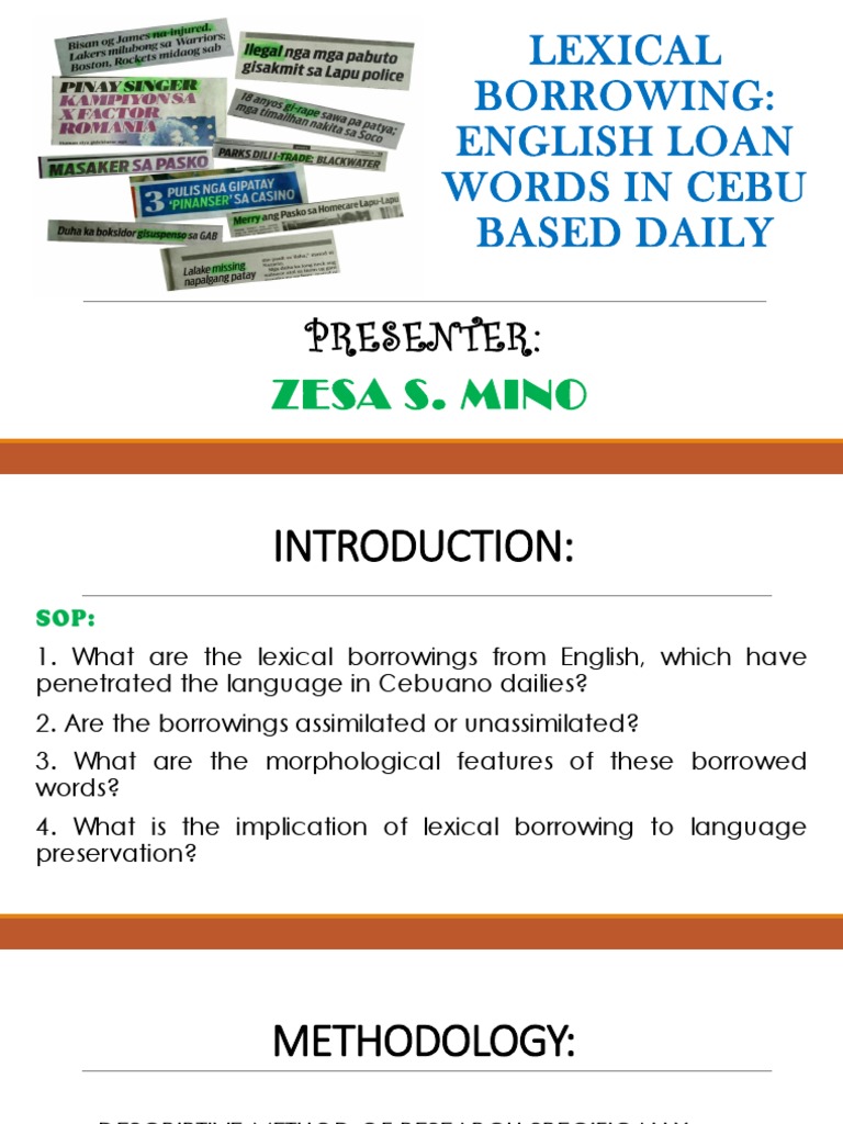 Lexical Borrowing | PDF | Lexicon | Communication