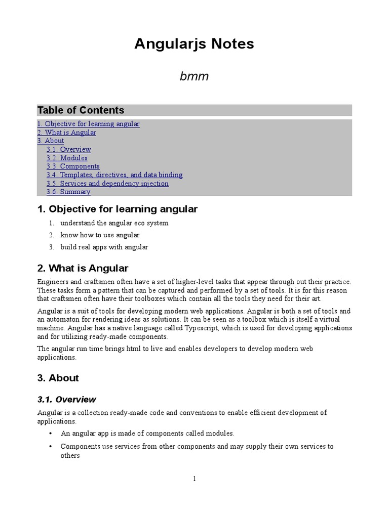 Notes On Angular | PDF | Systems Engineering | Computing