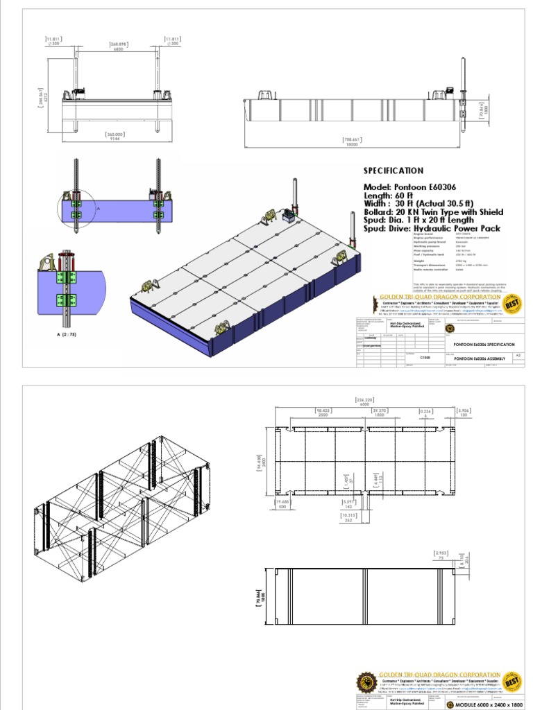 Pontoon E60306 Assembly | PDF | Galvanization | Nature