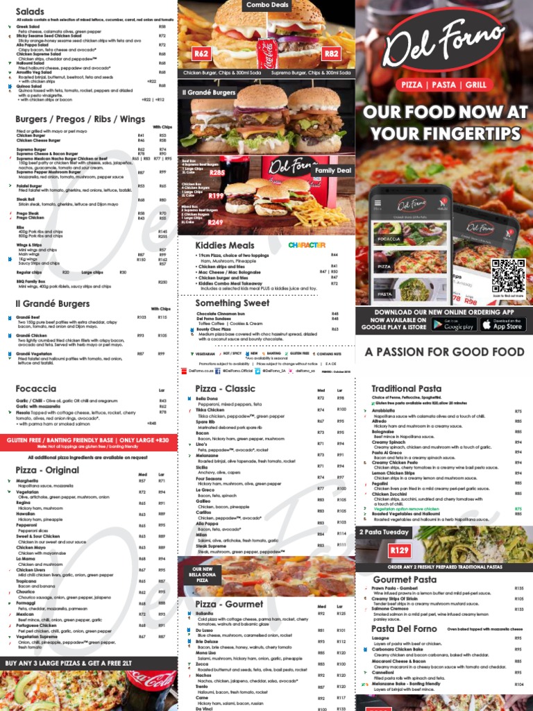 Delforno Takeaway Menu | PDF | Hamburgers | Salad Delforno Takeaway Menu | PDF | Hamburgers | Salad