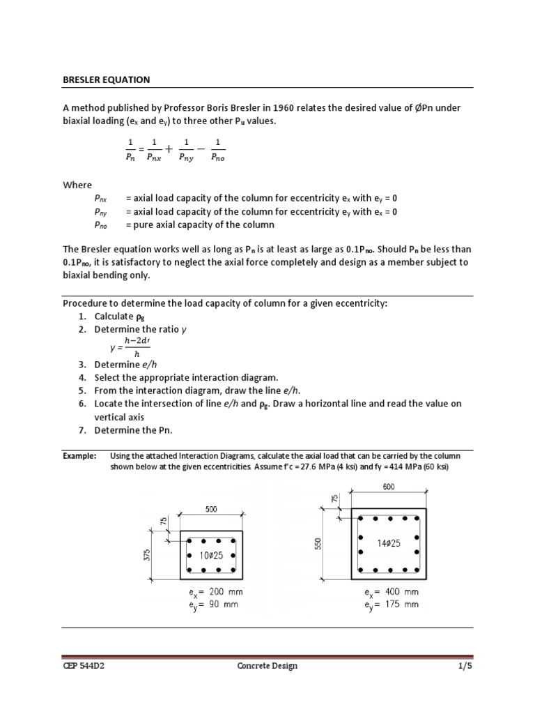 Bresler Equation for Biaxial Loading | PDF