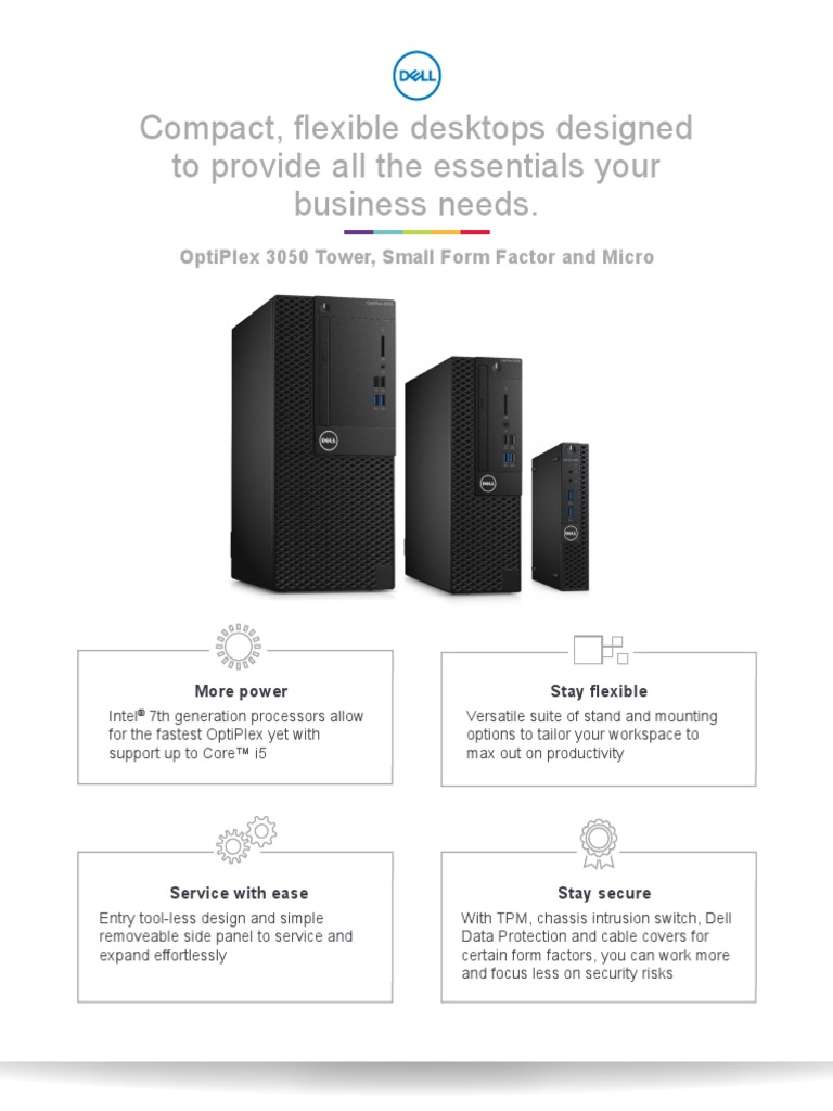 Dell Optiplex 3050 | PDF | Intel | Desktop Computer
