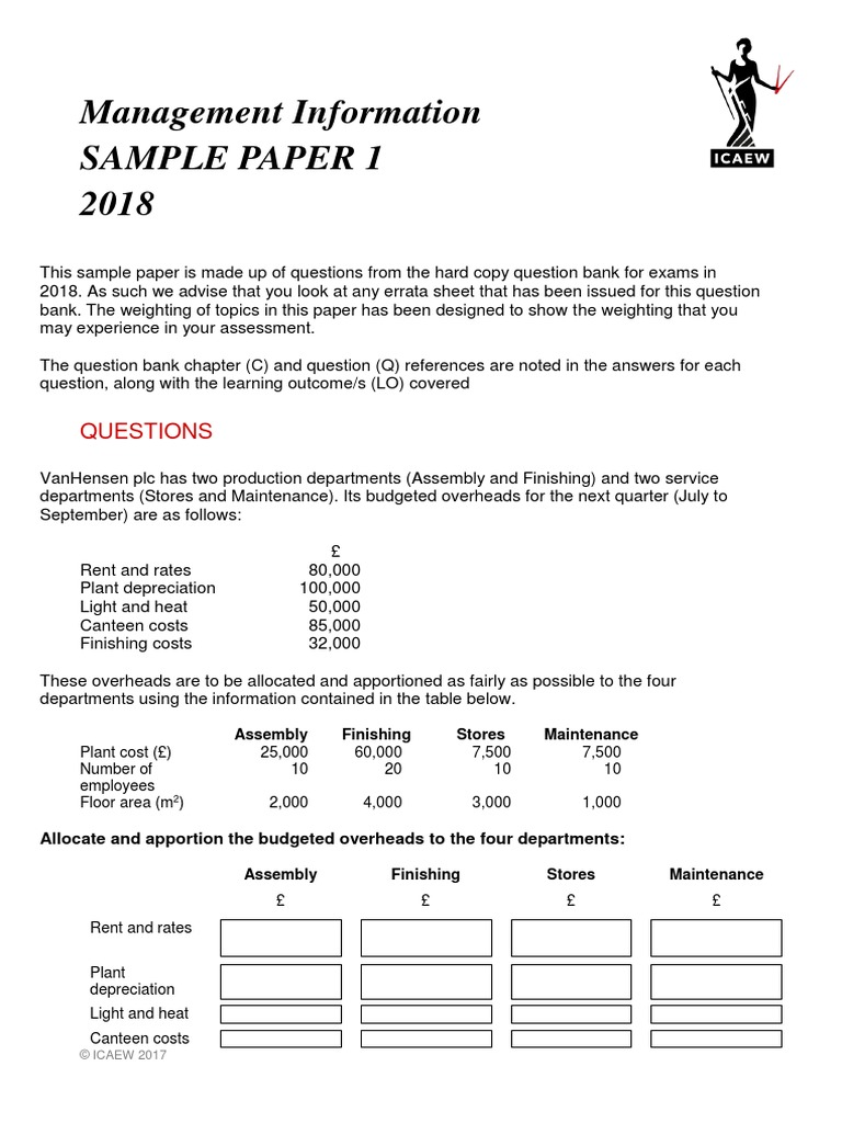 Icaew Cfab Mi 2018 Sample Exam 1 | PDF | Internal Rate Of Return ...