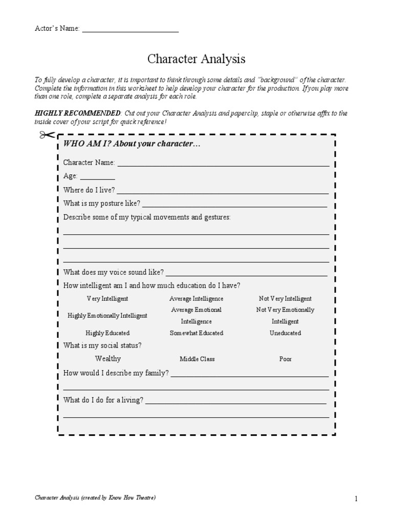 Character Analysis | PDF