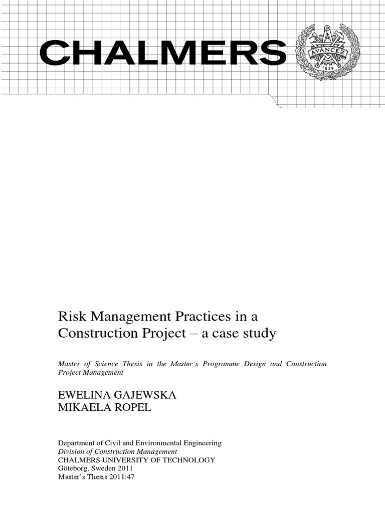 Case Study 1 | PDF | Risk Management | Risk