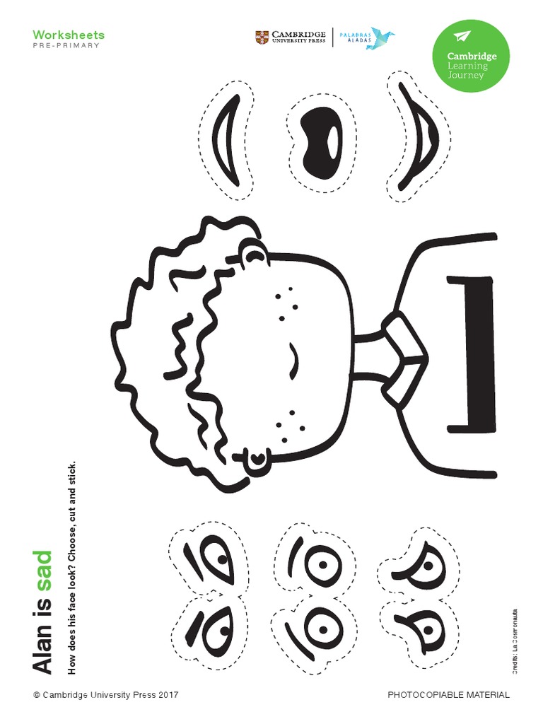 6 Pre-Primary Worksheets Emotions CLJ | PDF