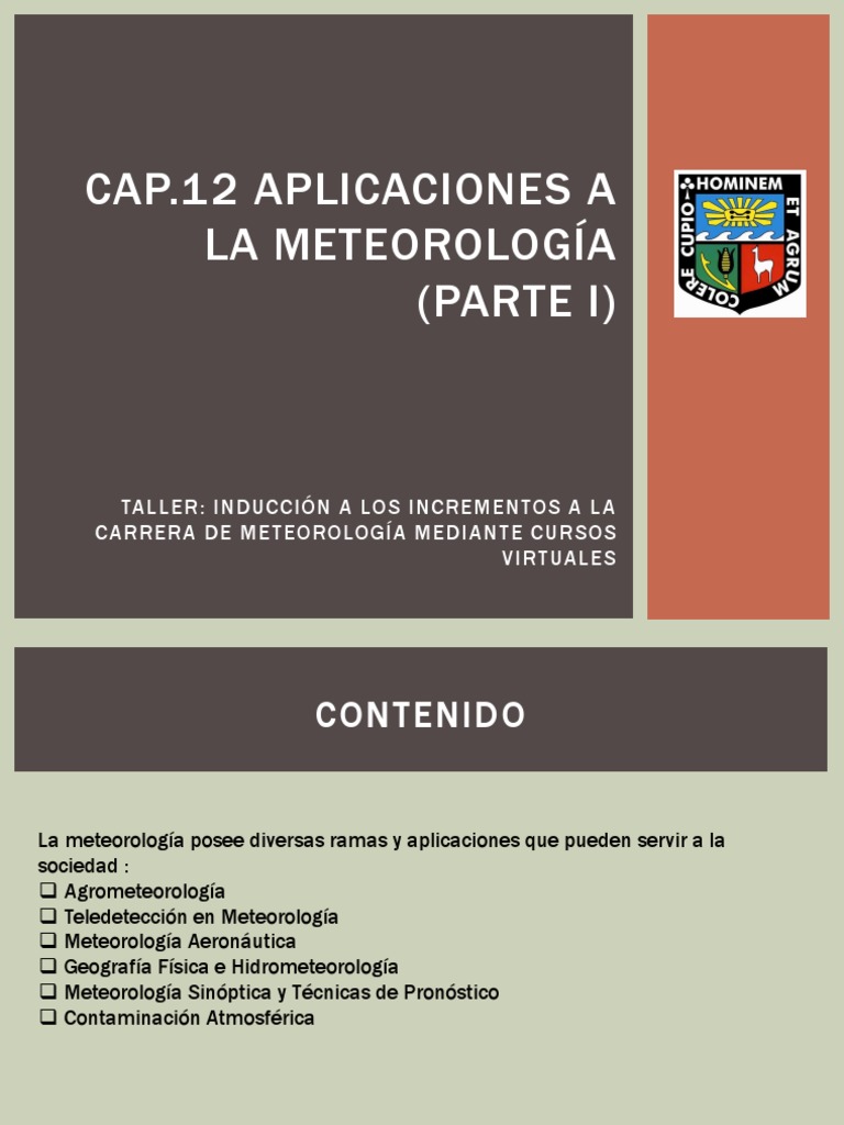 Cap12. Aplicación A La Meteorología Parte I | PDF | Clima | Meteorología