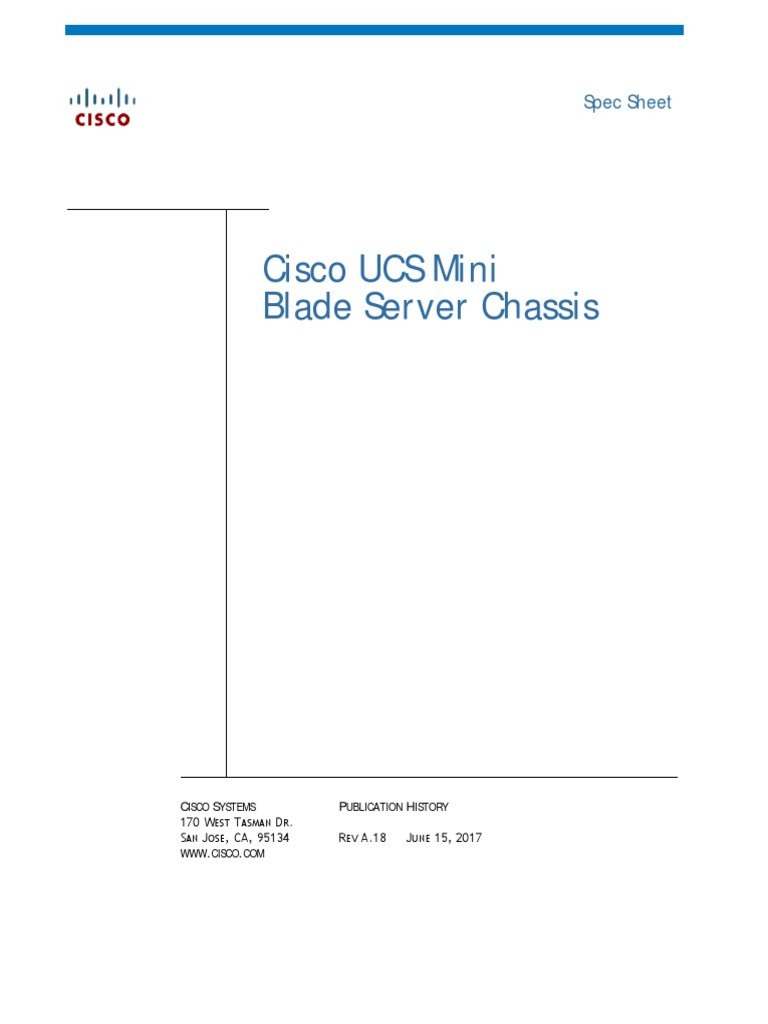 Cisco UCS Mini Blade Server Chassis: Spec Sheet | PDF | Computer ...