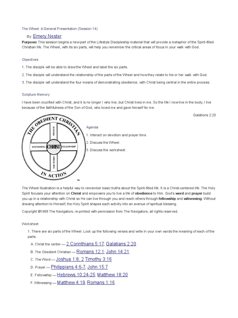 Basic Christian Wheel | PDF | Disciple (Christianity) | Jesus