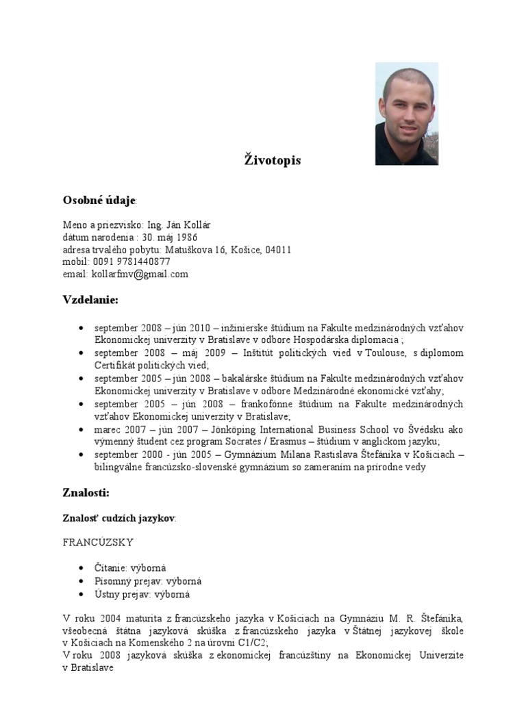 Zivotopis Jan Kollar | PDF