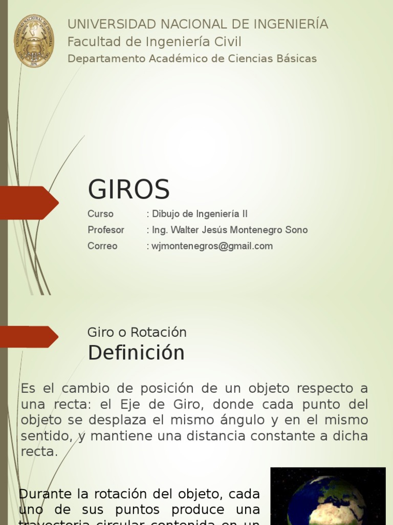 09 Giros | PDF | Línea (geometría) | Rotación