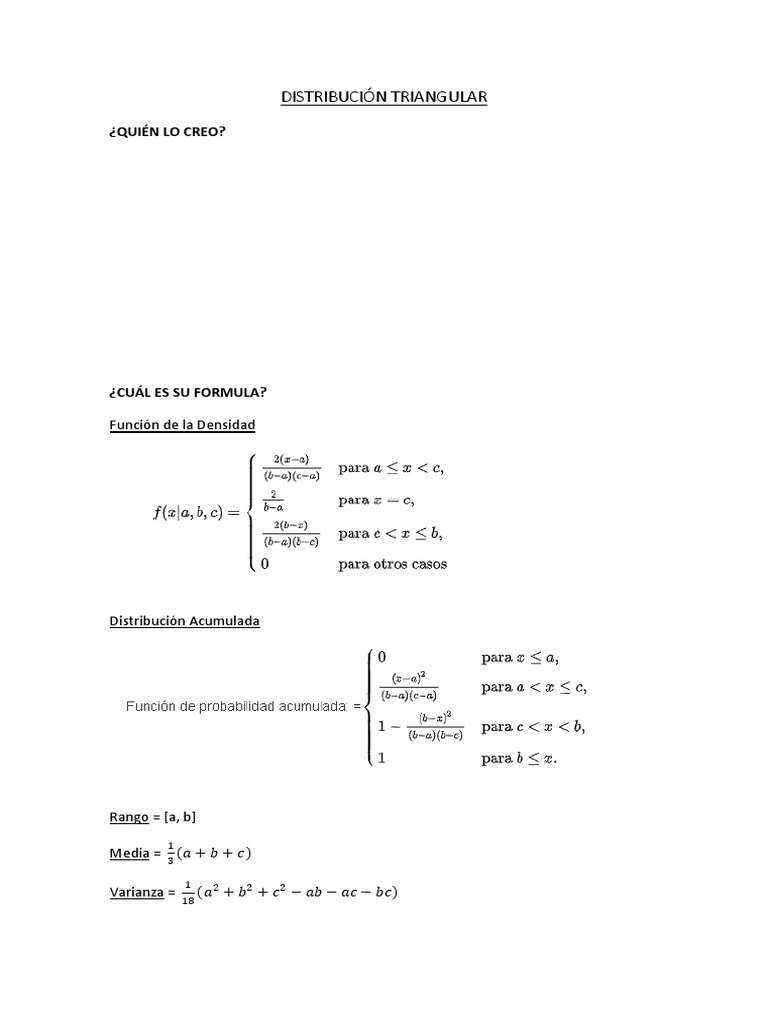 Distribución Triangular | PDF