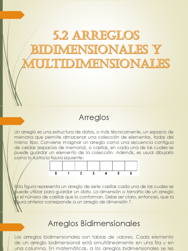 Arreglos Bidimencionales y Multidimensionales | PDF | Estructura de datos de matriz | C Sharp ...