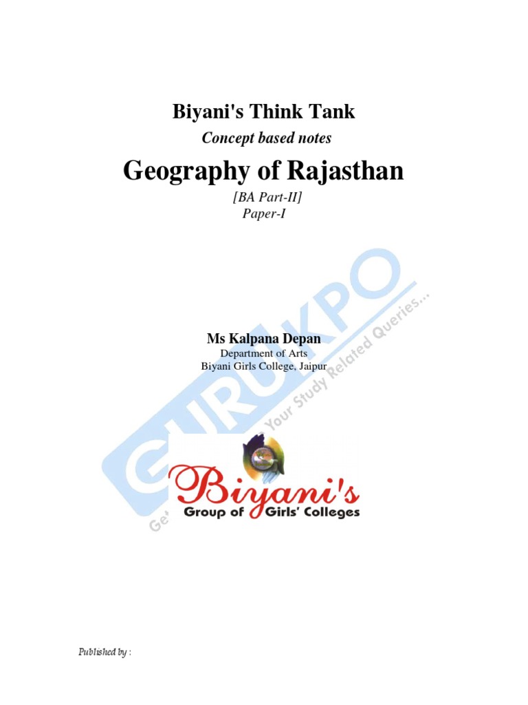 Geography of Rajasthan | PDF | Dune | Soil