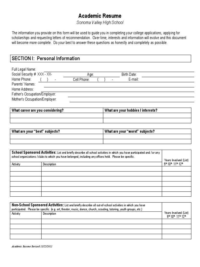 Avid Academic Resume | PDF | Résumé | Sat