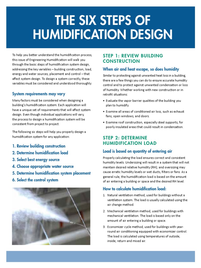 The Six Steps of Humidification Design: Step 1: Review Building ...