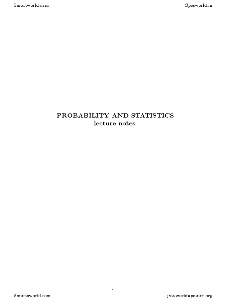 Probability Statistics | PDF | Probability Theory | Probability ...