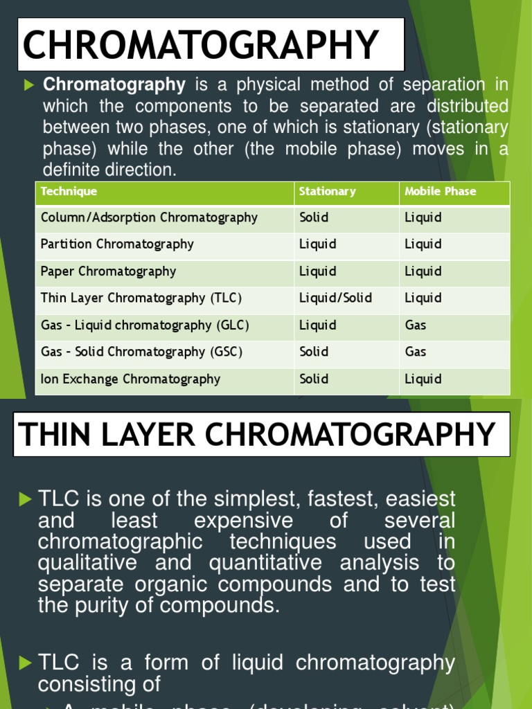 Chromatography: Chromatography Is A Physical Method of Separation in | PDF