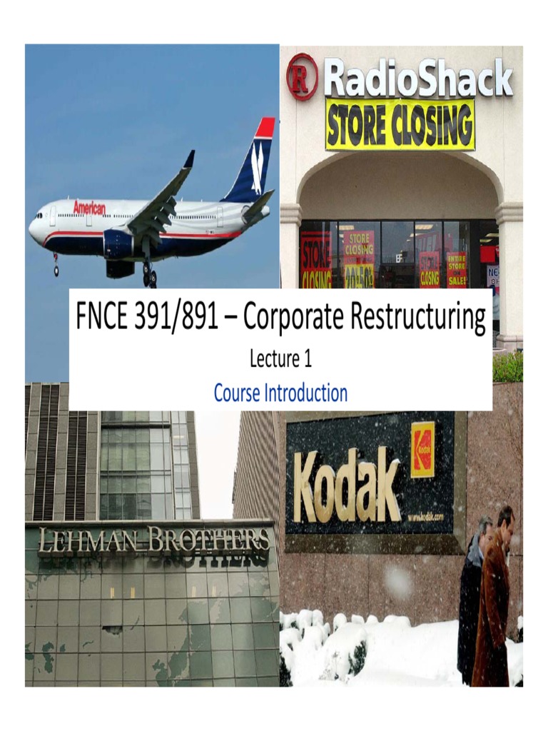 Lecture Slides in Corporate Restructuring | PDF | Restructuring ...