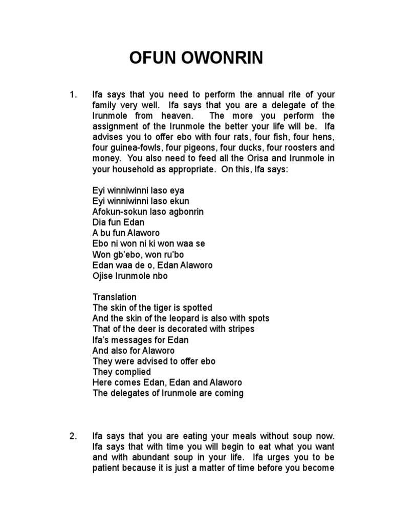 Ofun Owonrin | PDF | Nature