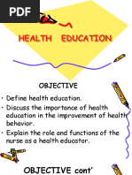 Health Education Lecture Notes Overview | PDF | Behavior | Behavioural ...