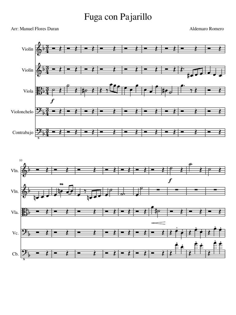 Fuga Con Pajarillo | PDF