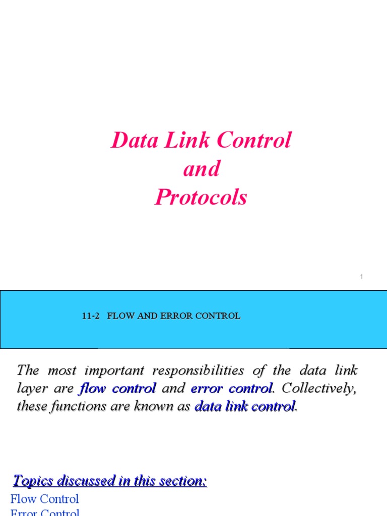 Flow Control - Final | PDF | Error Detection And Correction | Transmission Control Protocol