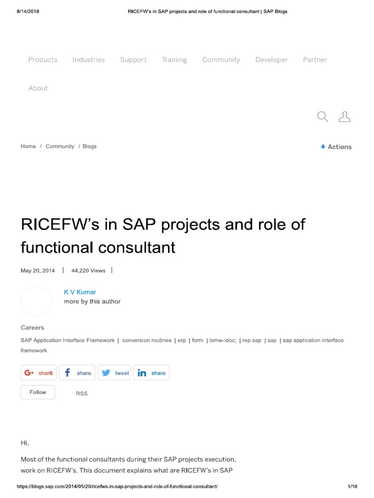 Ricefw Sap | PDF