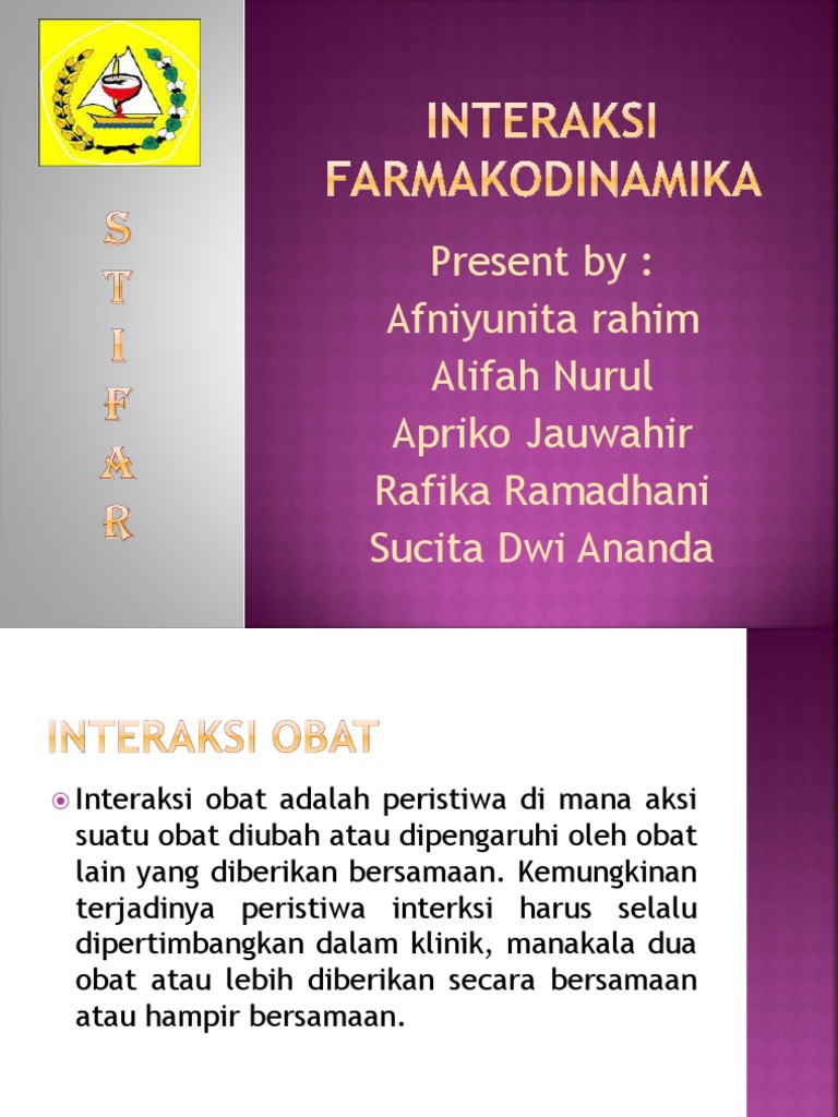 Interaksi Obat Secara Farmakodinamik | PDF