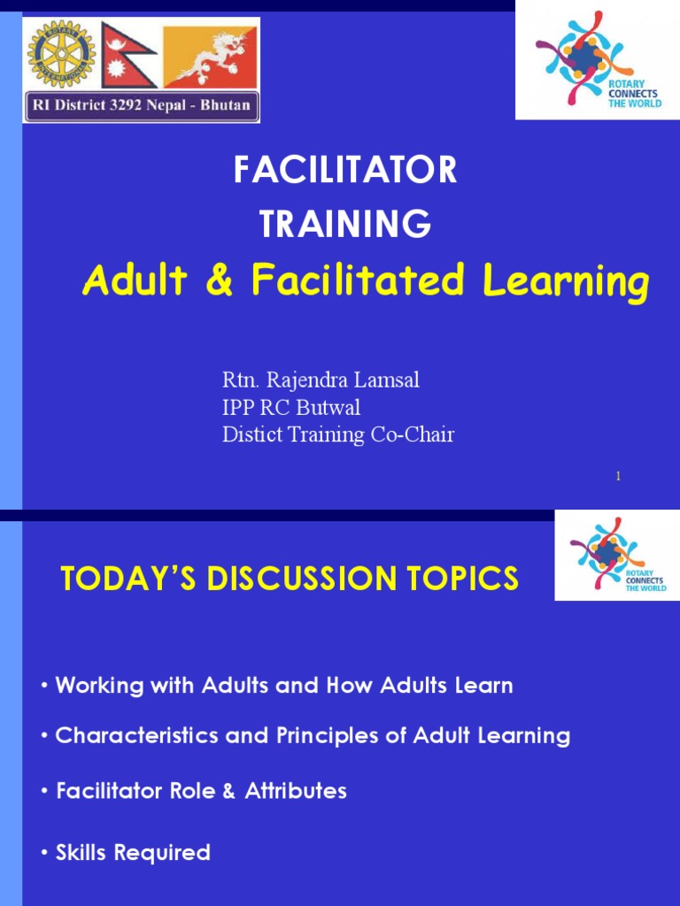 Facilitator Training Adult Facilitated Learning Pdf Adult