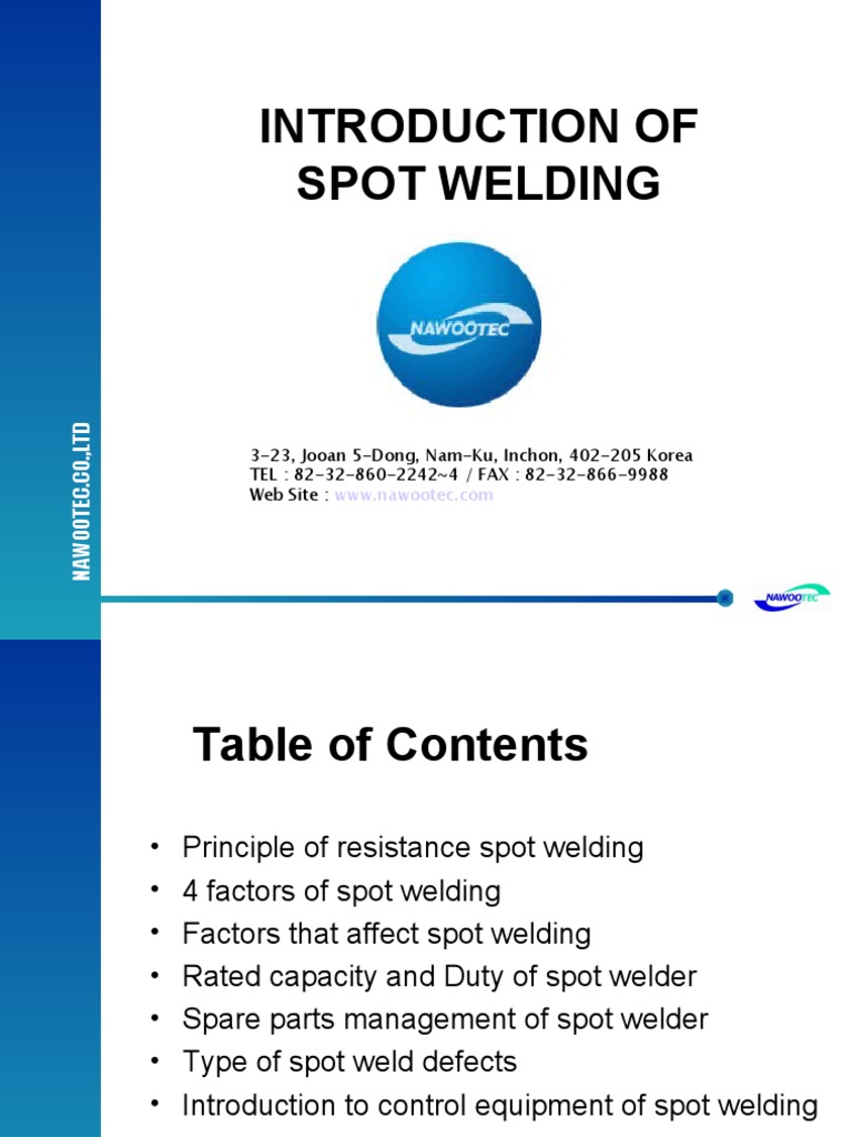 Spot Welding Principles & Factors | PDF | Construction | Welding