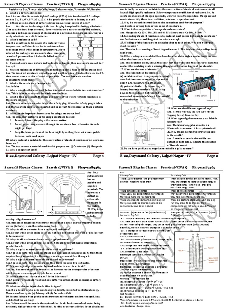 Study Material Final Updated | PDF | Lens (Optics) | Electrical ...