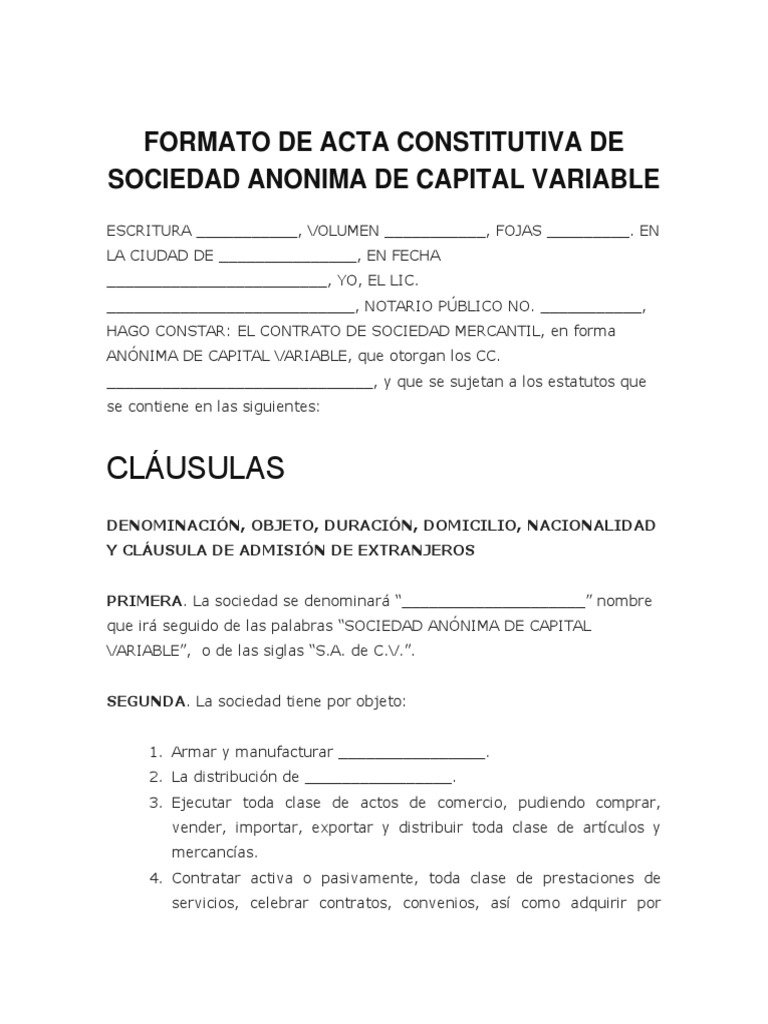 Acta Constitutiva