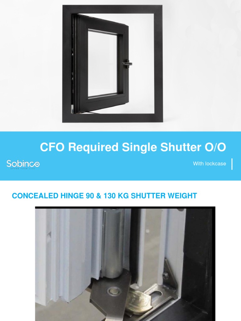 CFO Required Single Shutter O/O: With Lockcase | PDF | Equipment | Metals