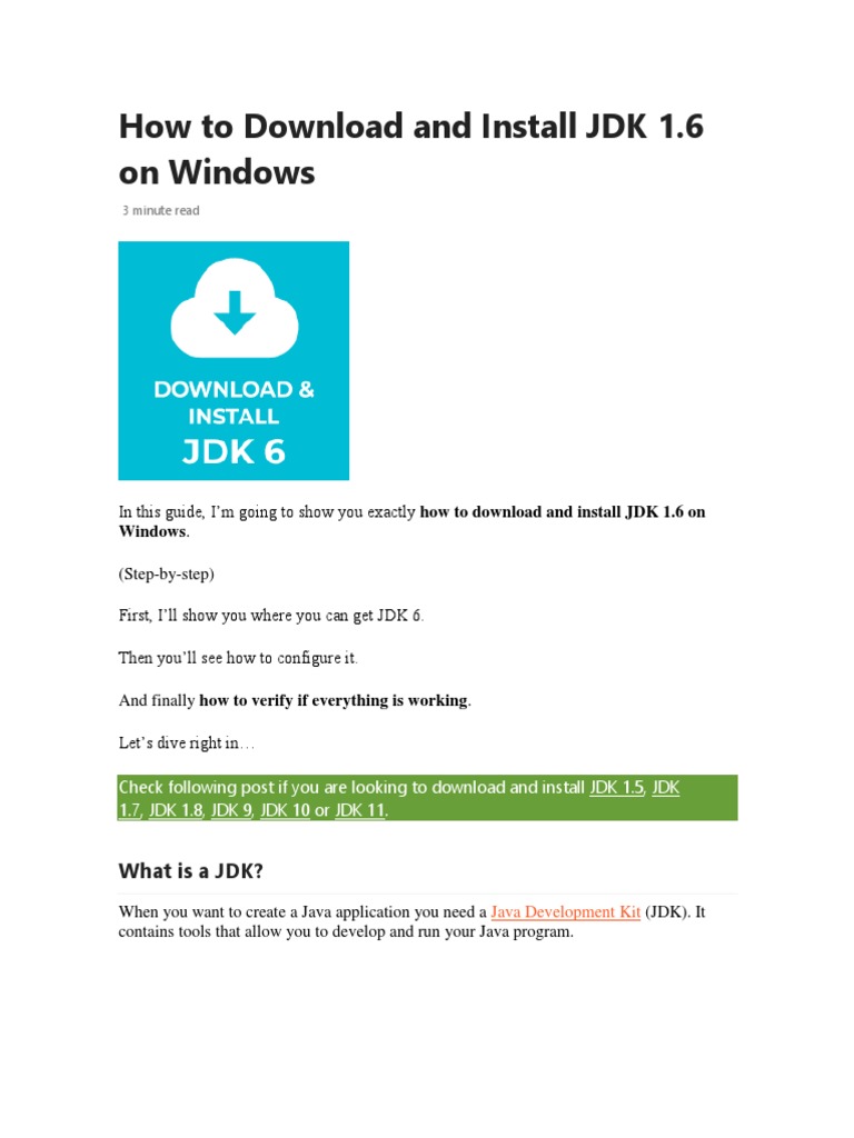 How To Download and Install JDK 1 | PDF | Java Virtual Machine | Java ...