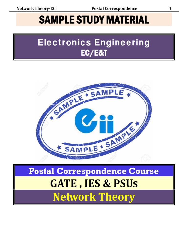 Network Analysis Sample Chapter | PDF | Capacitor | Electrical Network