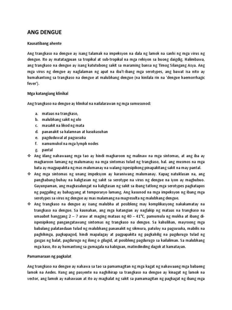 Ang Dengue | PDF