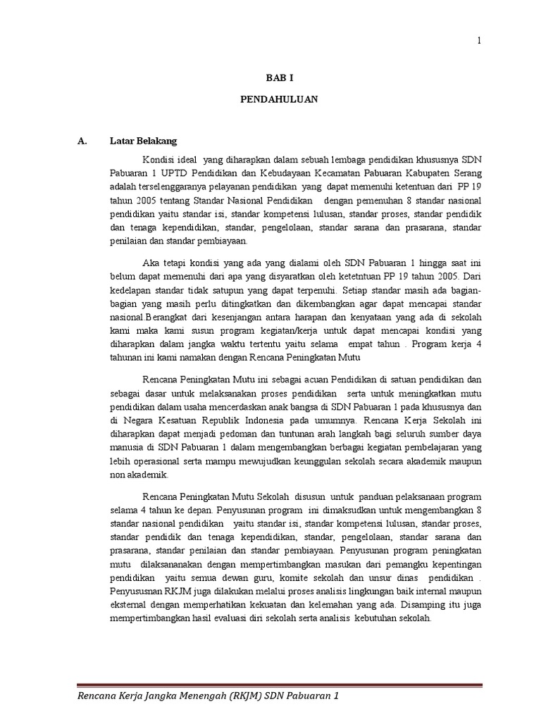 Contoh Format RKJM SD | PDF