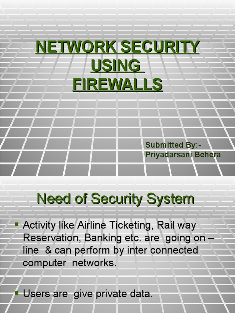 Network Security Using Firewalls | PDF | Computer Network | Internet