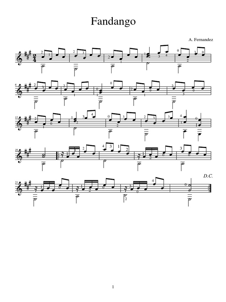 Fandango: A. Fernandez | PDF