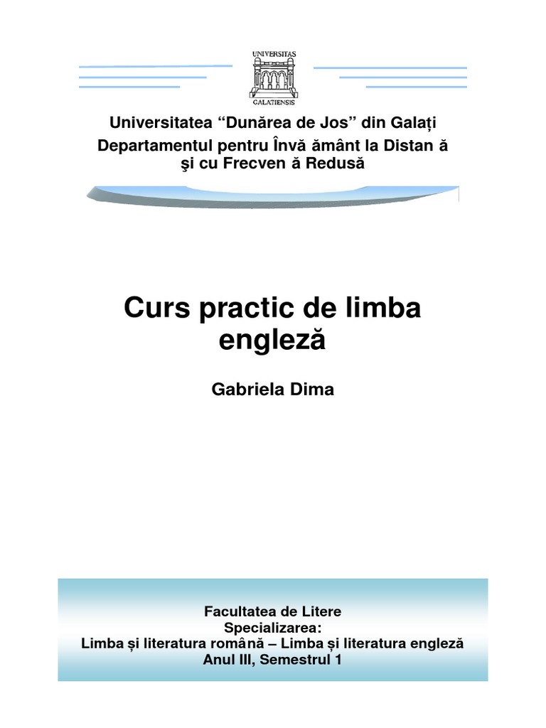 CP de Limba Engleza - Gabriela Dima | PDF | Translations | Word