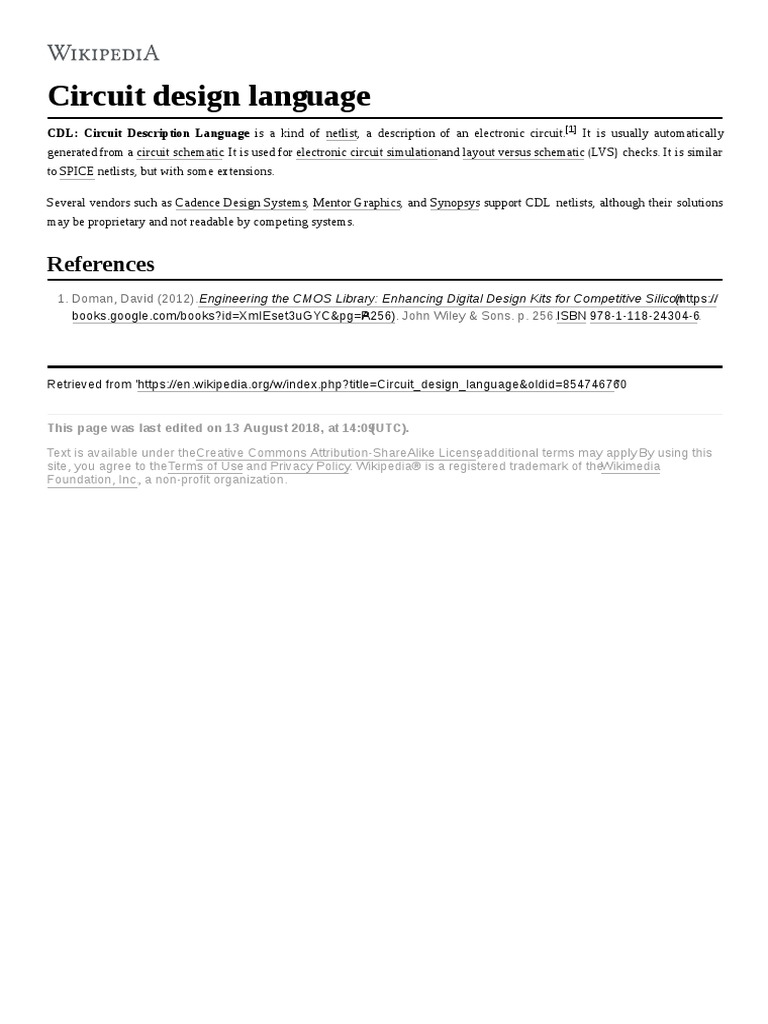 Circuit Design Language | PDF