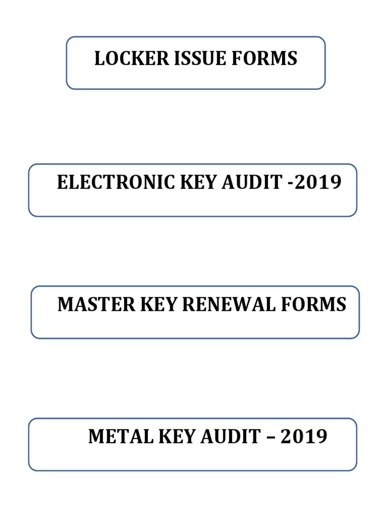 Key Audit and Renewal Forms | PDF | Business