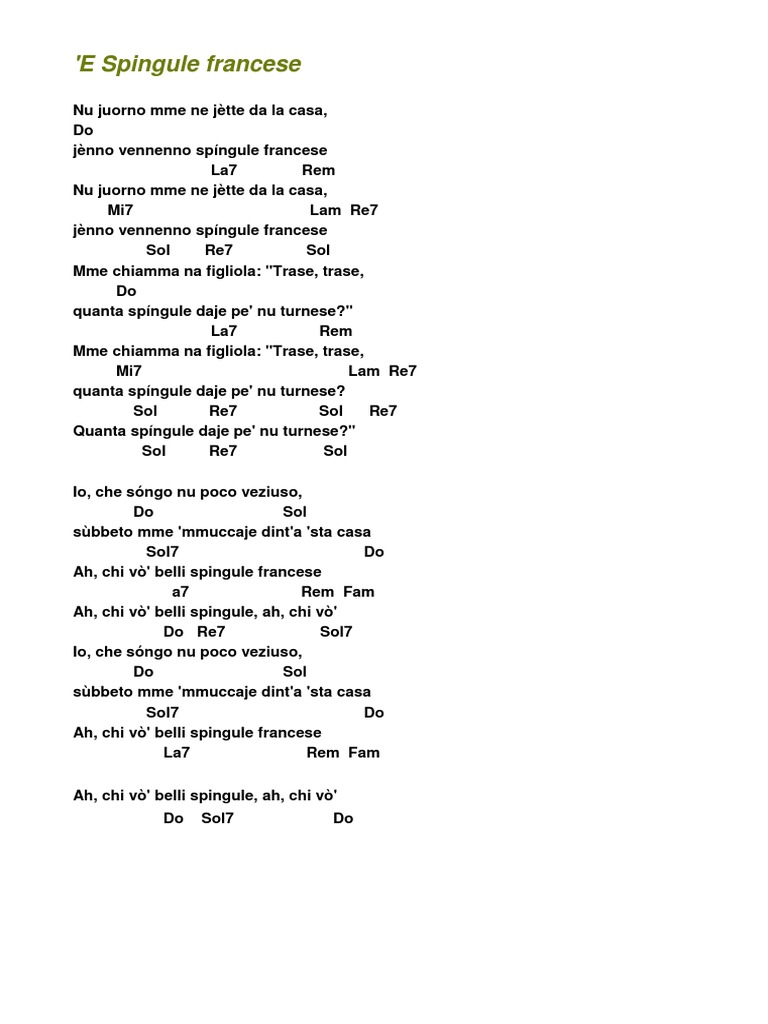 E Spingule Francese | PDF
