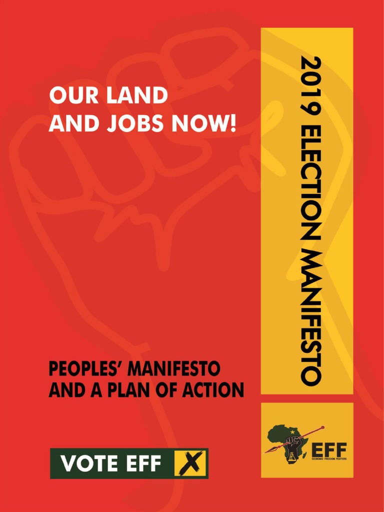 2019 EFF Election Manifesto | PDF | South Africa | Apartheid